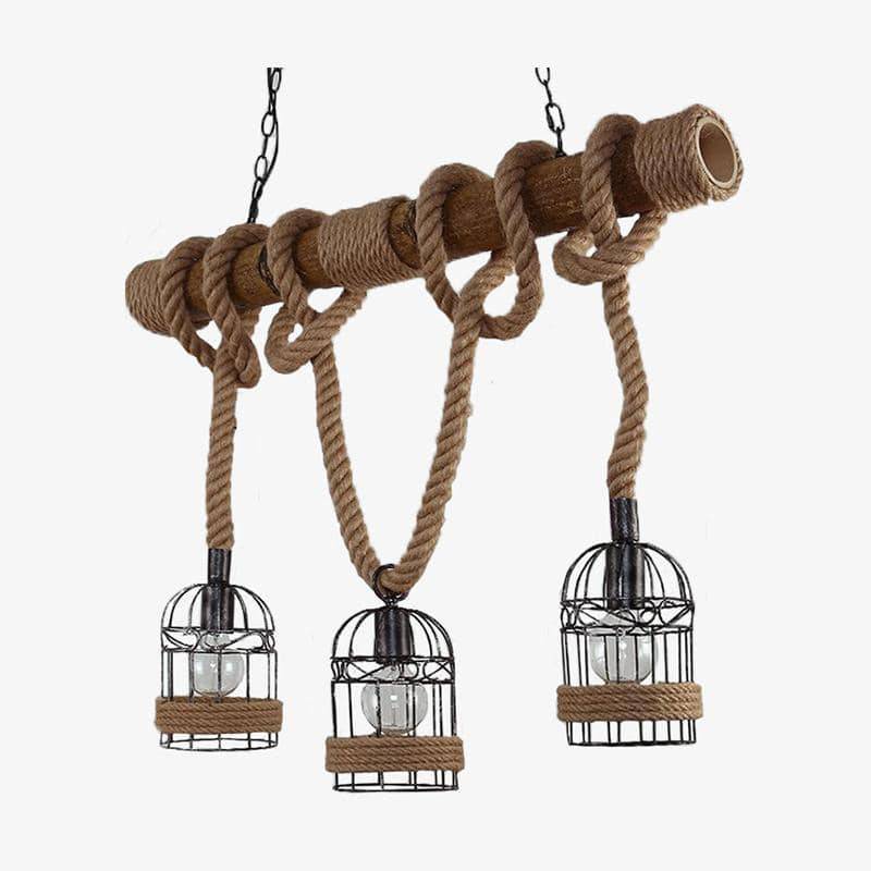 Suspension vintage bambou à corde SAFI – DECOLIGHT Luminaires et ...